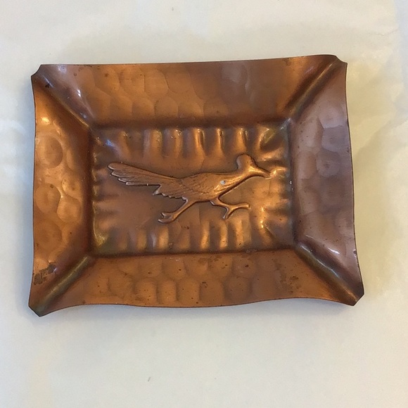 Gregorian usa made | Accents | Vintage Copper Ash Tray Embossed Center ...